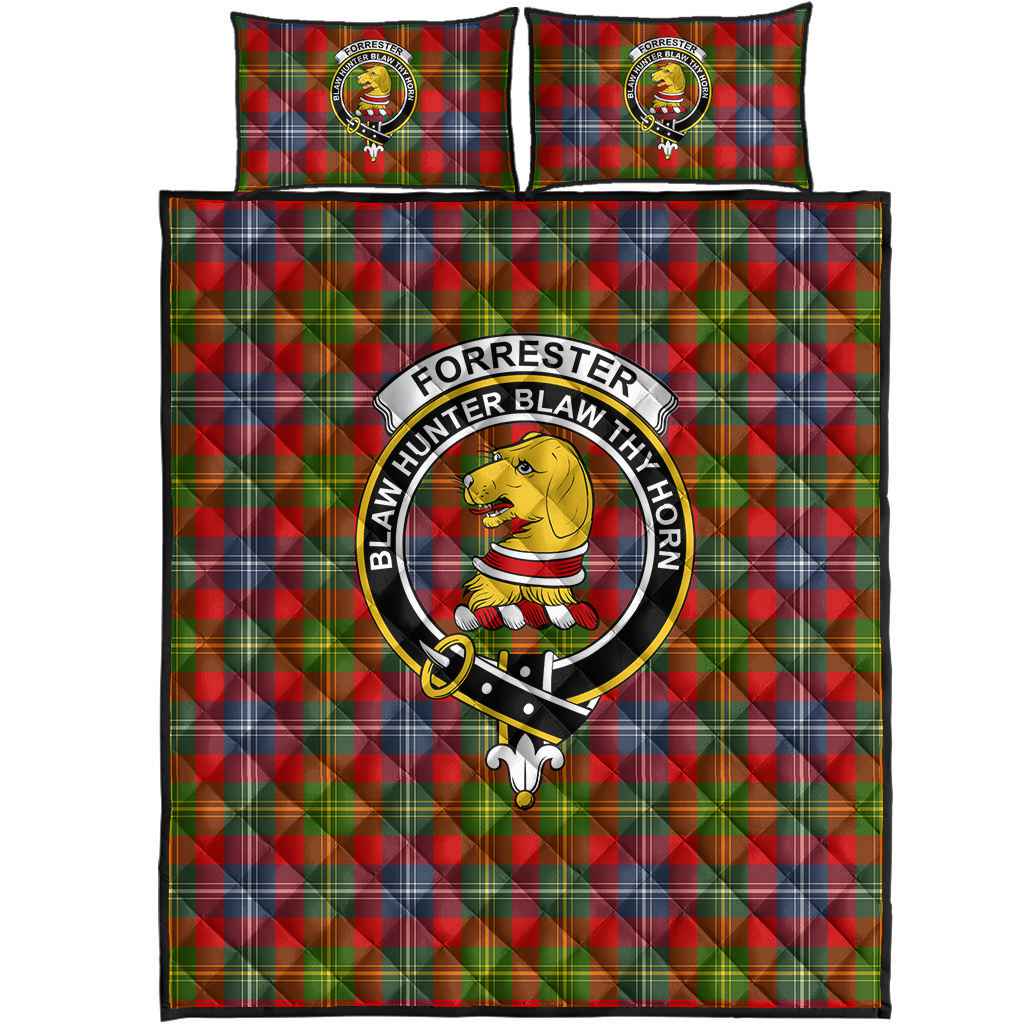 Scottish Forrester Clan Crest Tartan Quilt Bed Set – Tartan Plaid