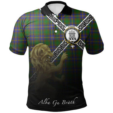 Scottish Strange of Balkaskie Clan Crest Tartan Polo Shirt - Celtic wi ...
