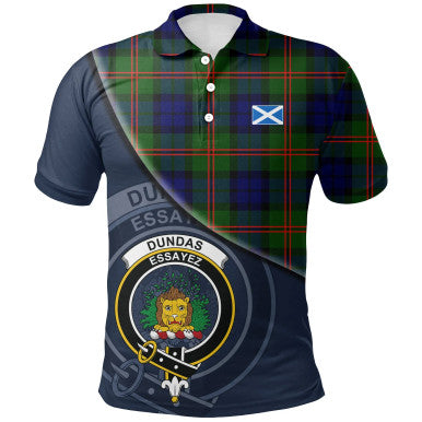 Scottish Dundas Modern 02 Clan Crest Tartan Polo Shirt - Bend Style ...