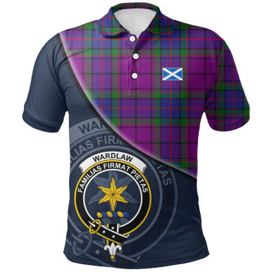Scottish Wardlaw Modern Clan Crest Tartan Polo Shirt - Bend Style ...