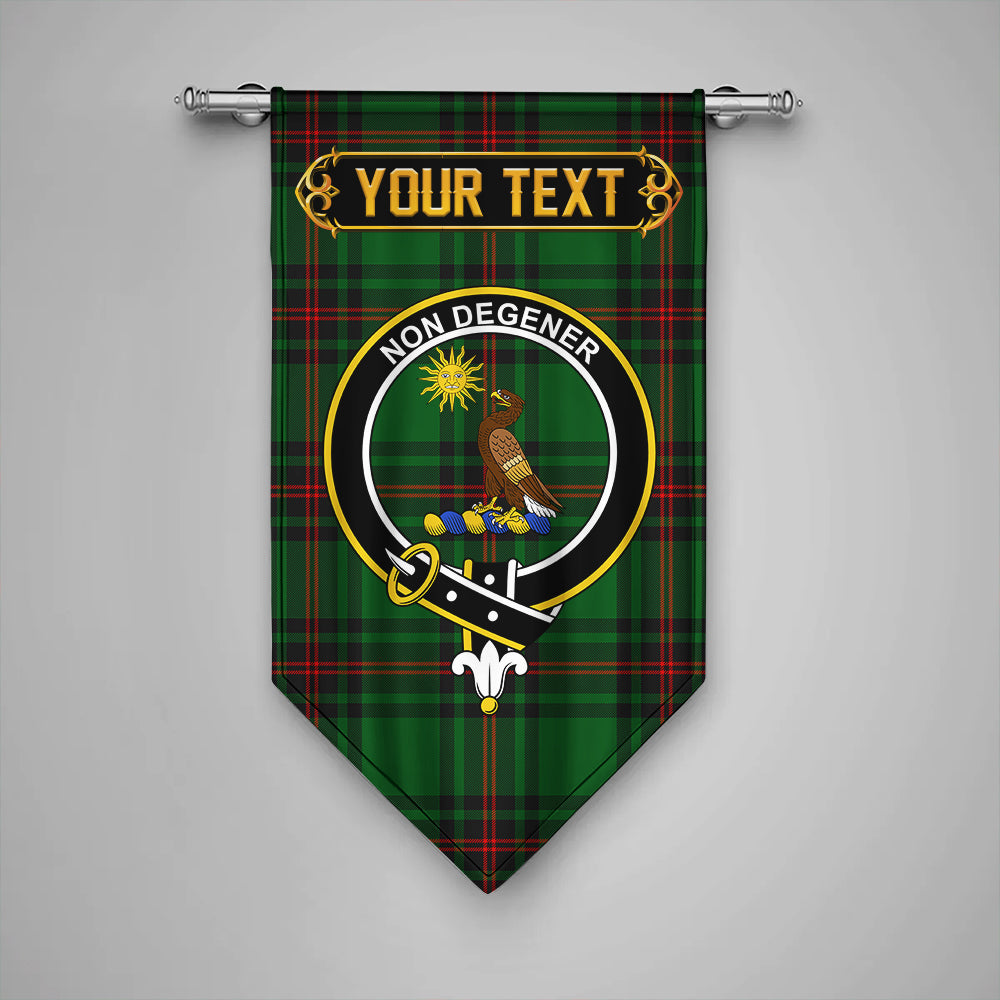 Scottish Kinloch Clan Crest Tartan Gonfalon Custom Personalized ...