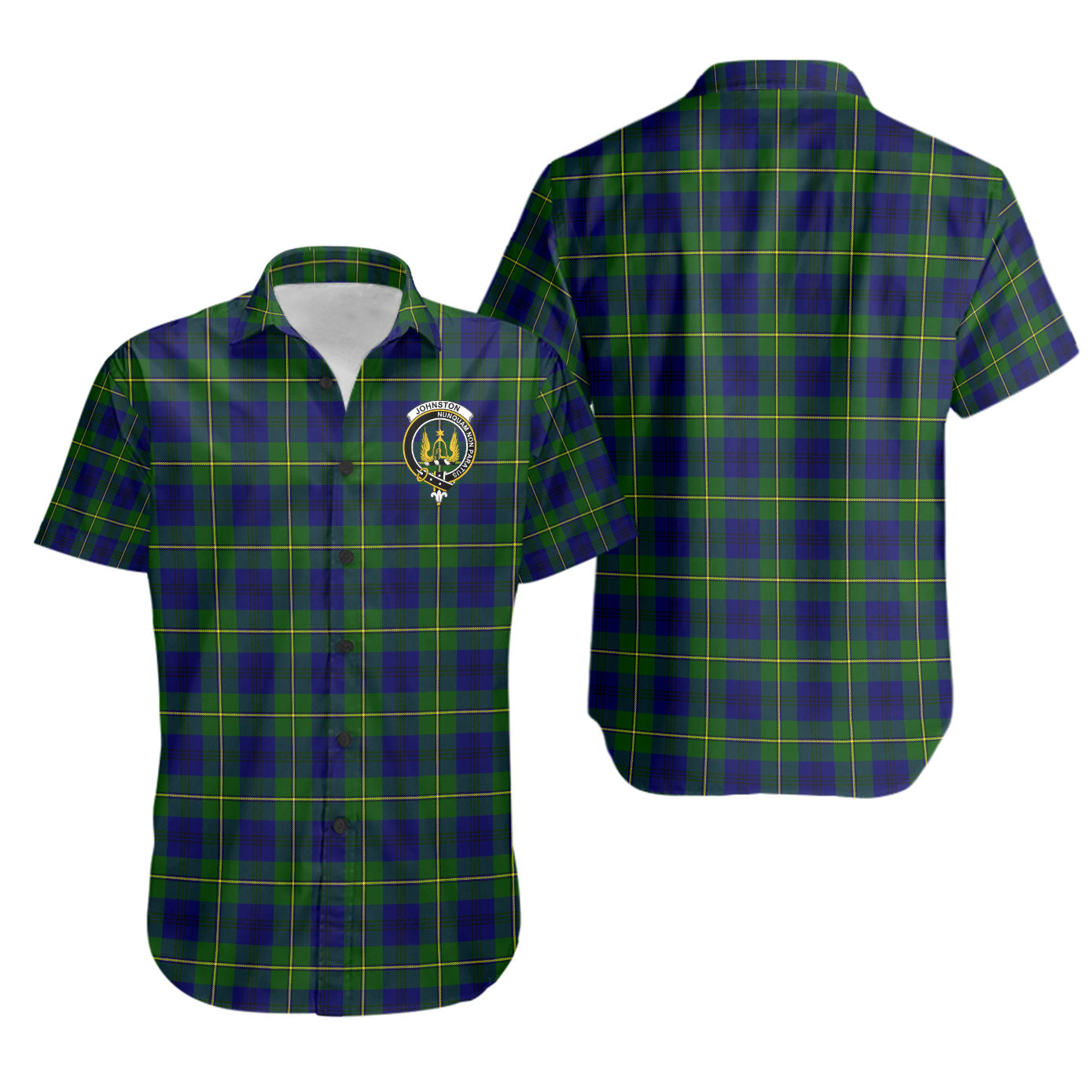 Scottish Johnston Clan Crest Tartan Short Sleeve Shirt – Tartan Plaid