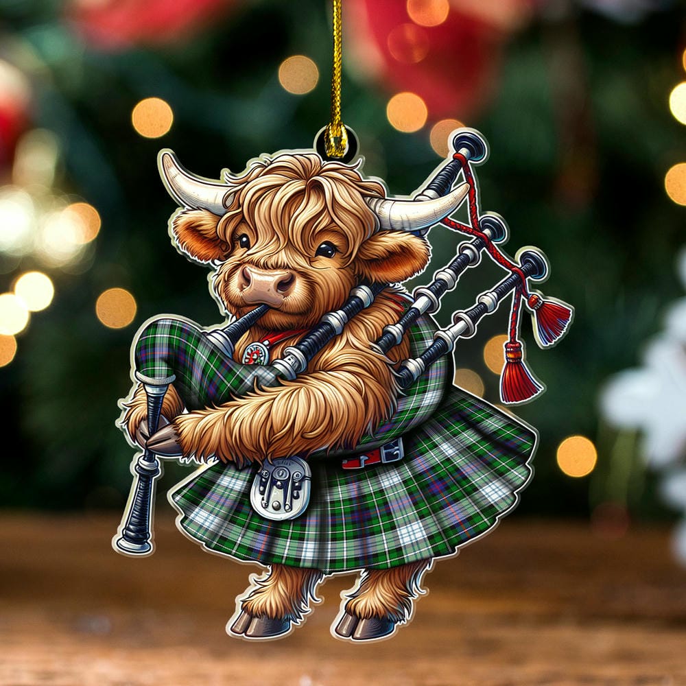 Scottish MacKenzie Dress Modern Clan Tartan Ornament Highland Cow Play ...