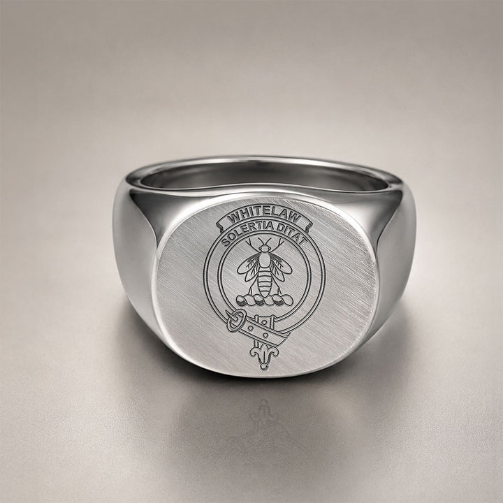 Scottish Whitelaw Clan Badge Ring Line Art Style | Tartanplaid.co ...
