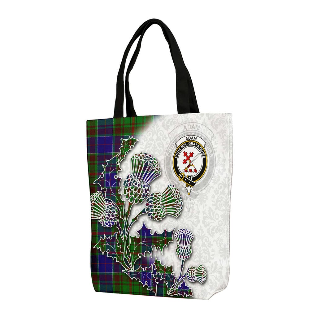 Scottish Adam Clan Crest Tartan Canvas Bag With Shoulder Straps - This ...
