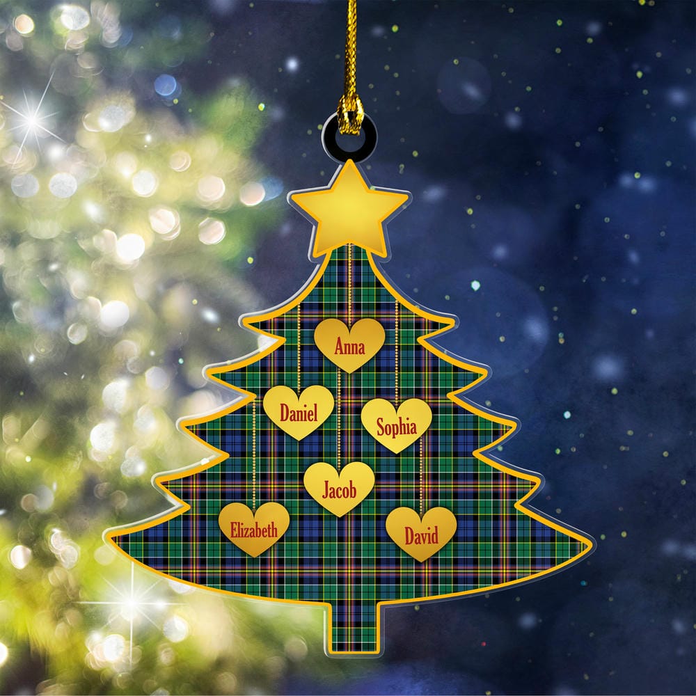 Scottish Allison Clan Tartan Ornament Custom Family Christmas Tree ...