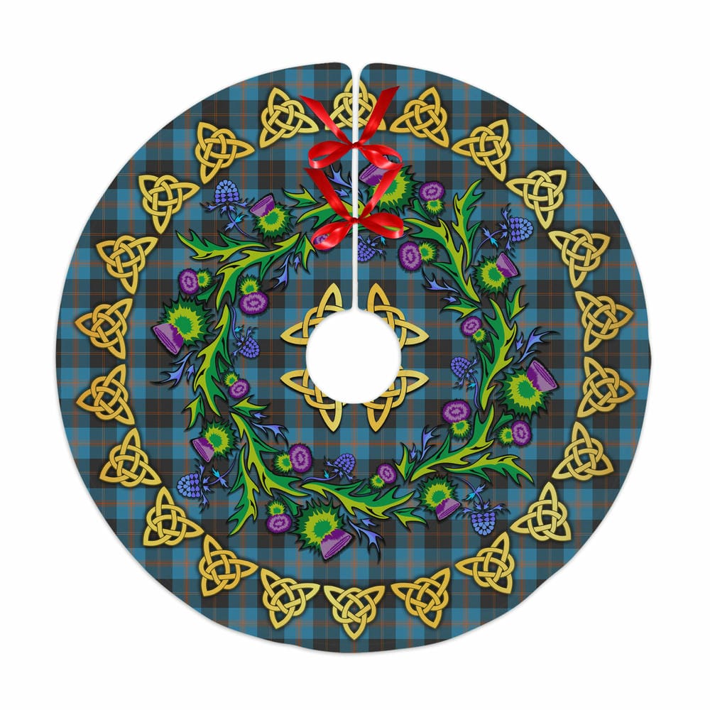Scottish Angus Ancient Tartan Thistle Celtic Knot Christmas Tree Skirt ...