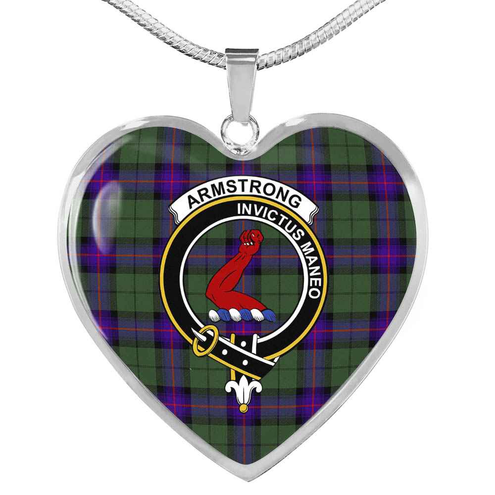 Scottish Armstrong Clan Crest Tartan Necklace Heart – Tartan Plaid