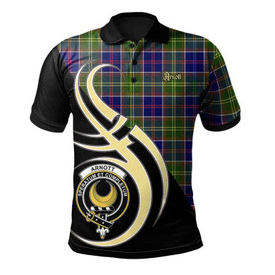 Scottish Arnott Clan Crest Tartan Polo Shirt Believe in Me – Tartan Plaid