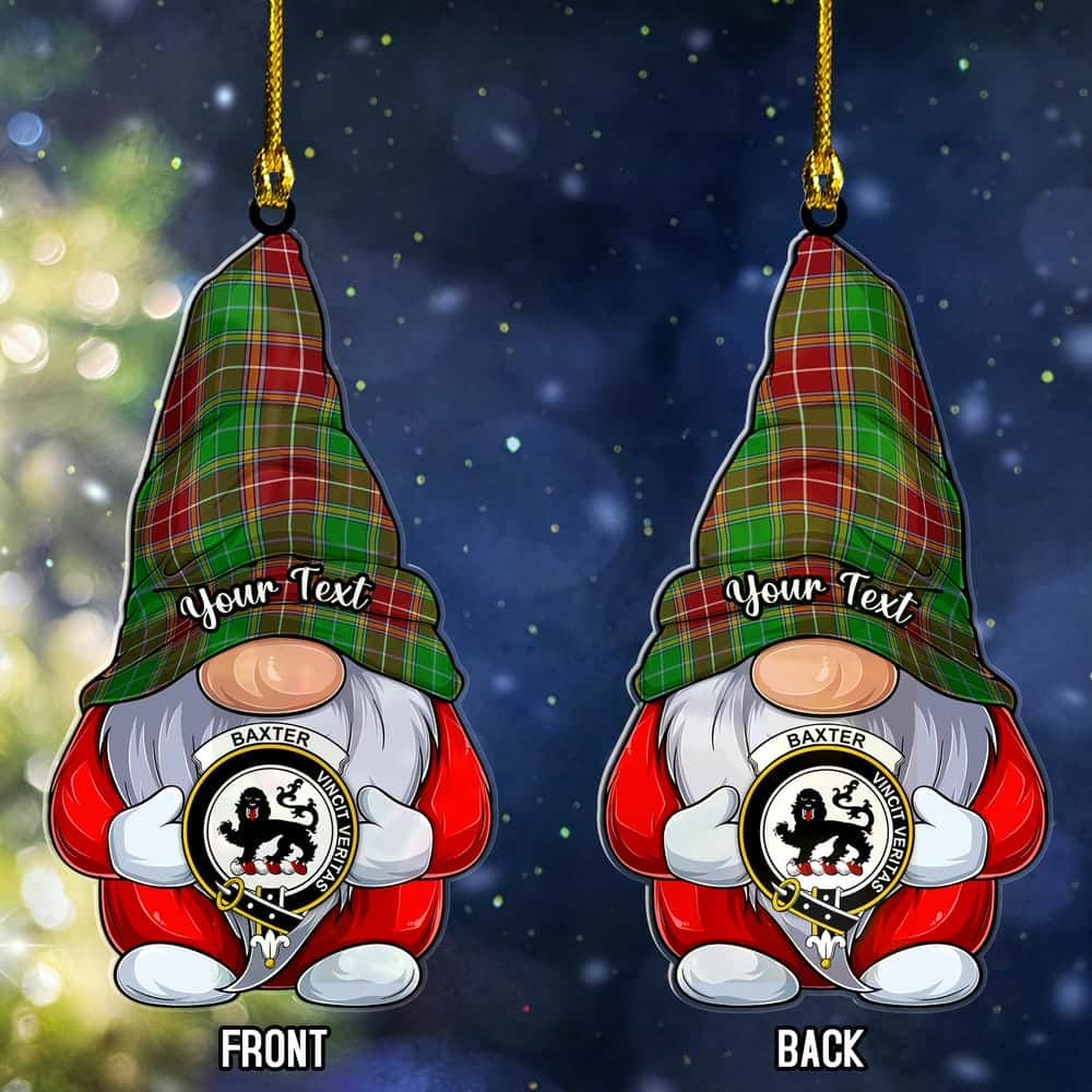 Scottish Baxter Clan Badge Tartan Christmas Gnome Ornament Custom ...