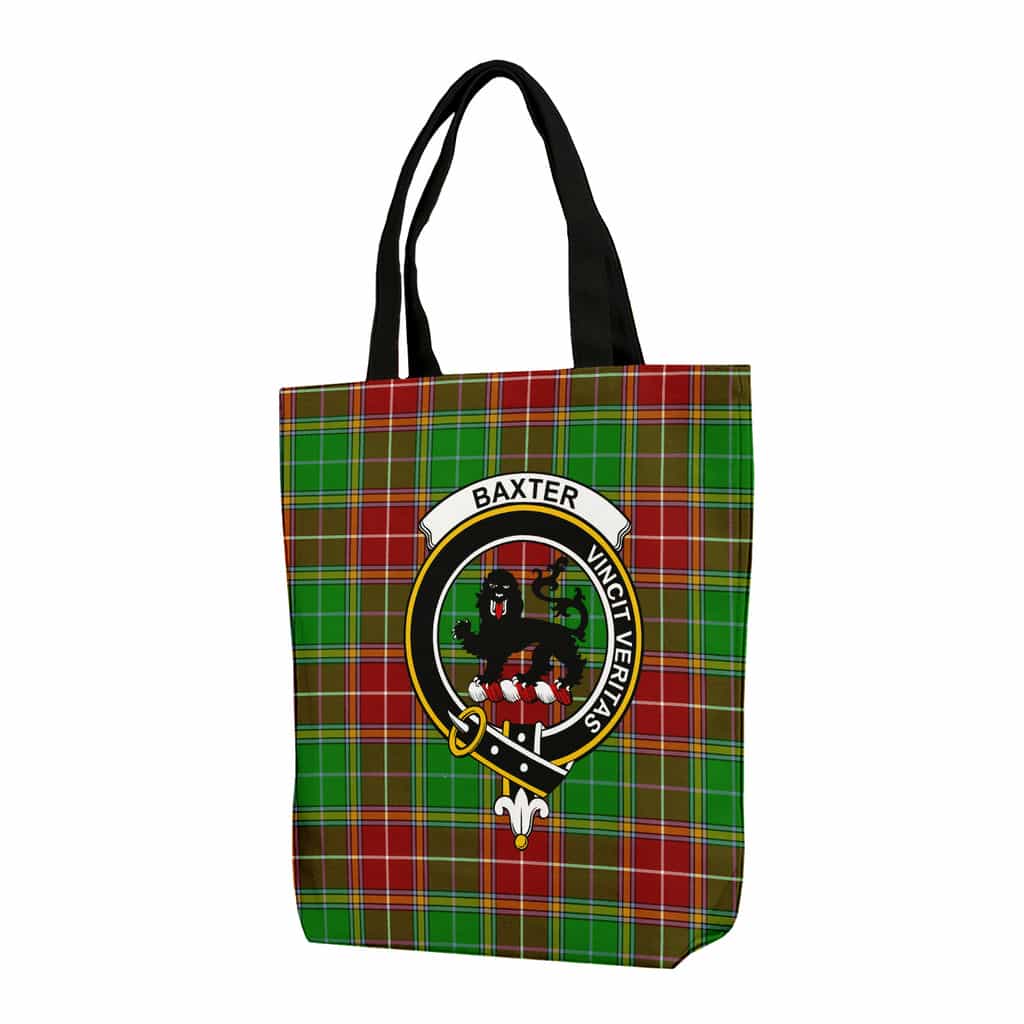 Scottish Baxter Clan Crest Tartan Canvas Bag With Shoulder Strap ...