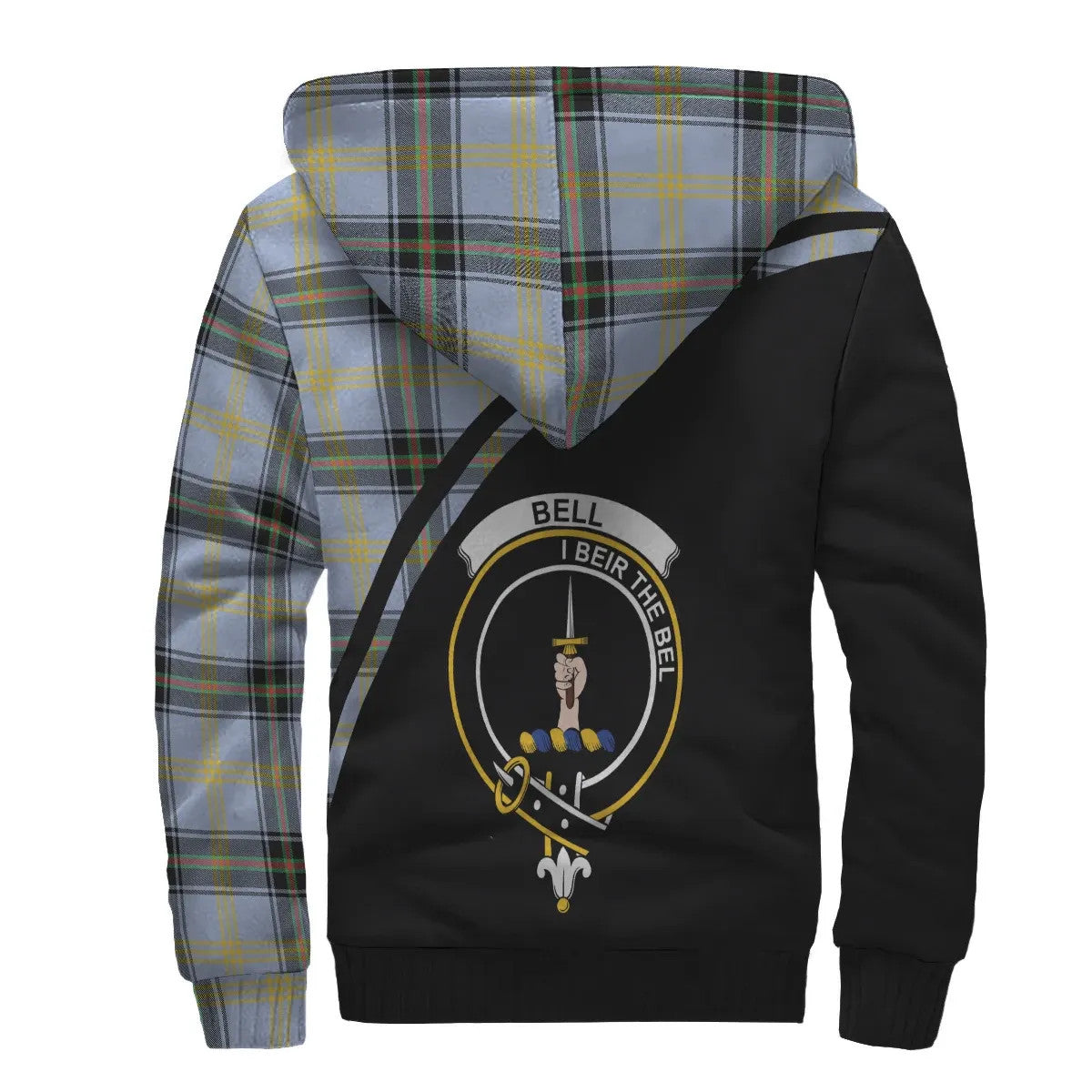 Scottish Bell Clan Crest Tartan Curve Sherpa Hoodie – Tartan Plaid