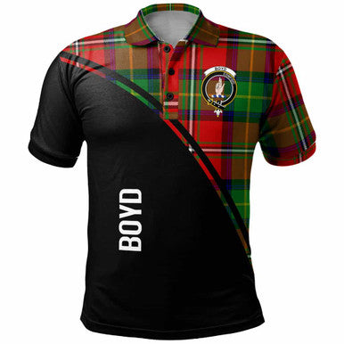 Scottish Boyd Clan Crest Tartan Curve Polo Shirt – Tartan Plaid