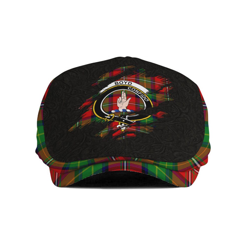 Scottish Boyd Clan Crest Tartan Flat Cap - Scratch Style – Tartan Plaid