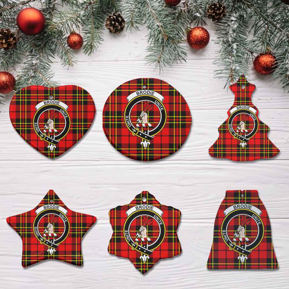 Scottish Brodie Clan Crest Tartan Ceramic Ornament – Tartan Plaid