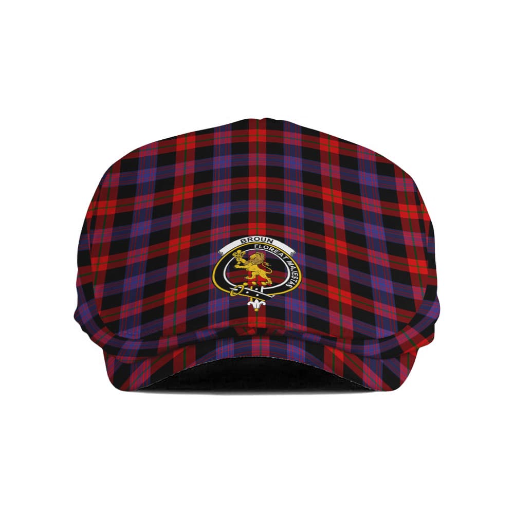 Scottish Broun Clan Crest Tartan Flat Cap – Tartan Plaid