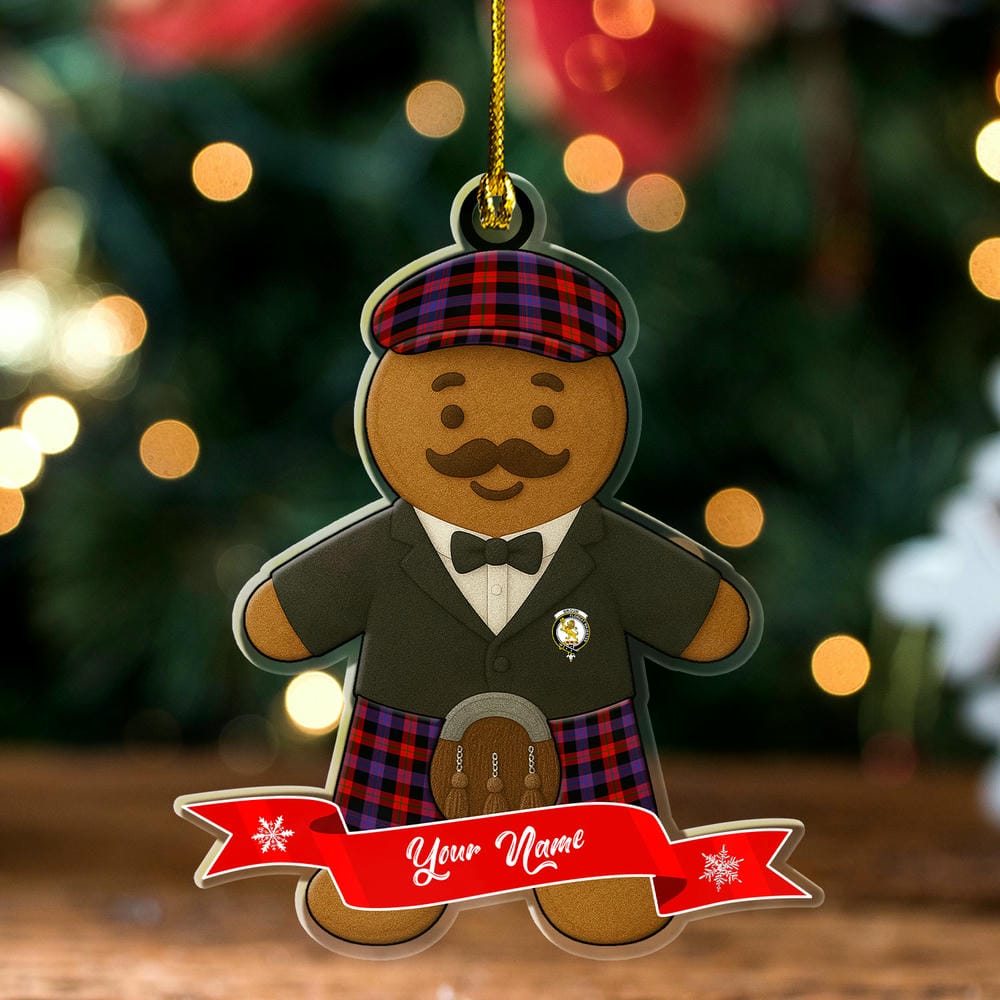 Scottish Broun Clan Badge Tartan Ornament Custom Gingerbread Scotsman ...
