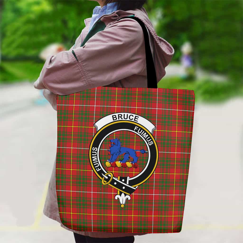 Scottish Bruce Clan Crest Tartan Canvas Bag With Shoulder Strap ...