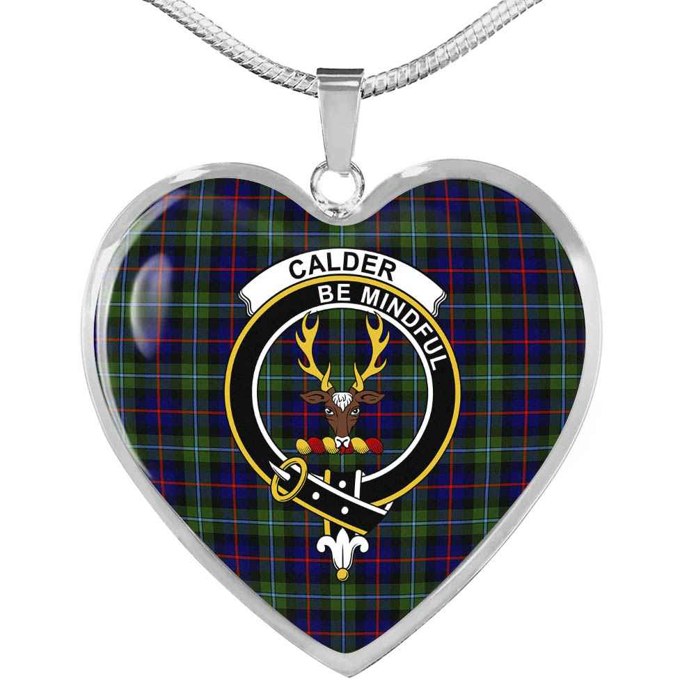 Scottish Calder Clan Crest Tartan Necklace Heart – Tartan Plaid