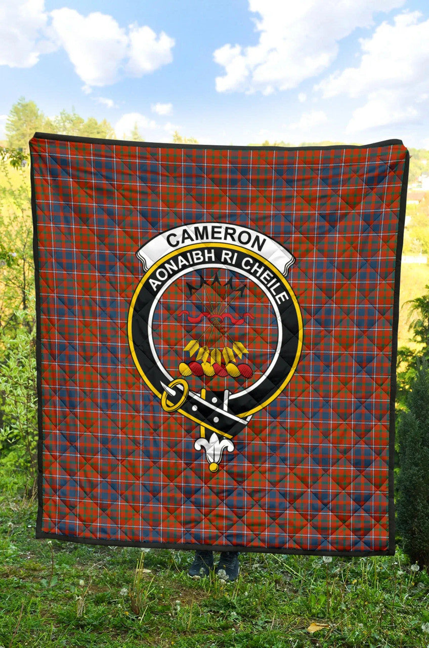 Scottish Cameron of Lochiel Ancient Clan Crest Tartan Quilt – Tartan Plaid