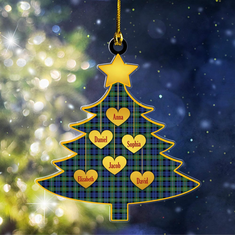Scottish Campbell Argyll Ancient Clan Tartan Ornament Custom Family Ch ...