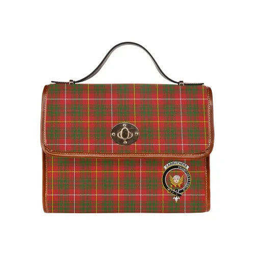 Scottish Carruthers Clan Badge Tartan Waterproof Canvas Bag ...