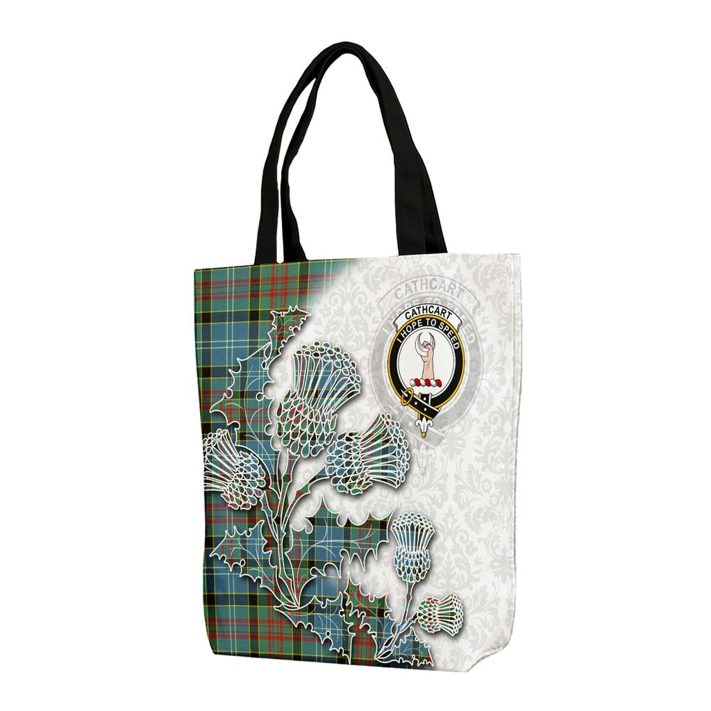 Scottish Cathcart Clan Crest Tartan Canvas Bag With Shoulder Straps ...