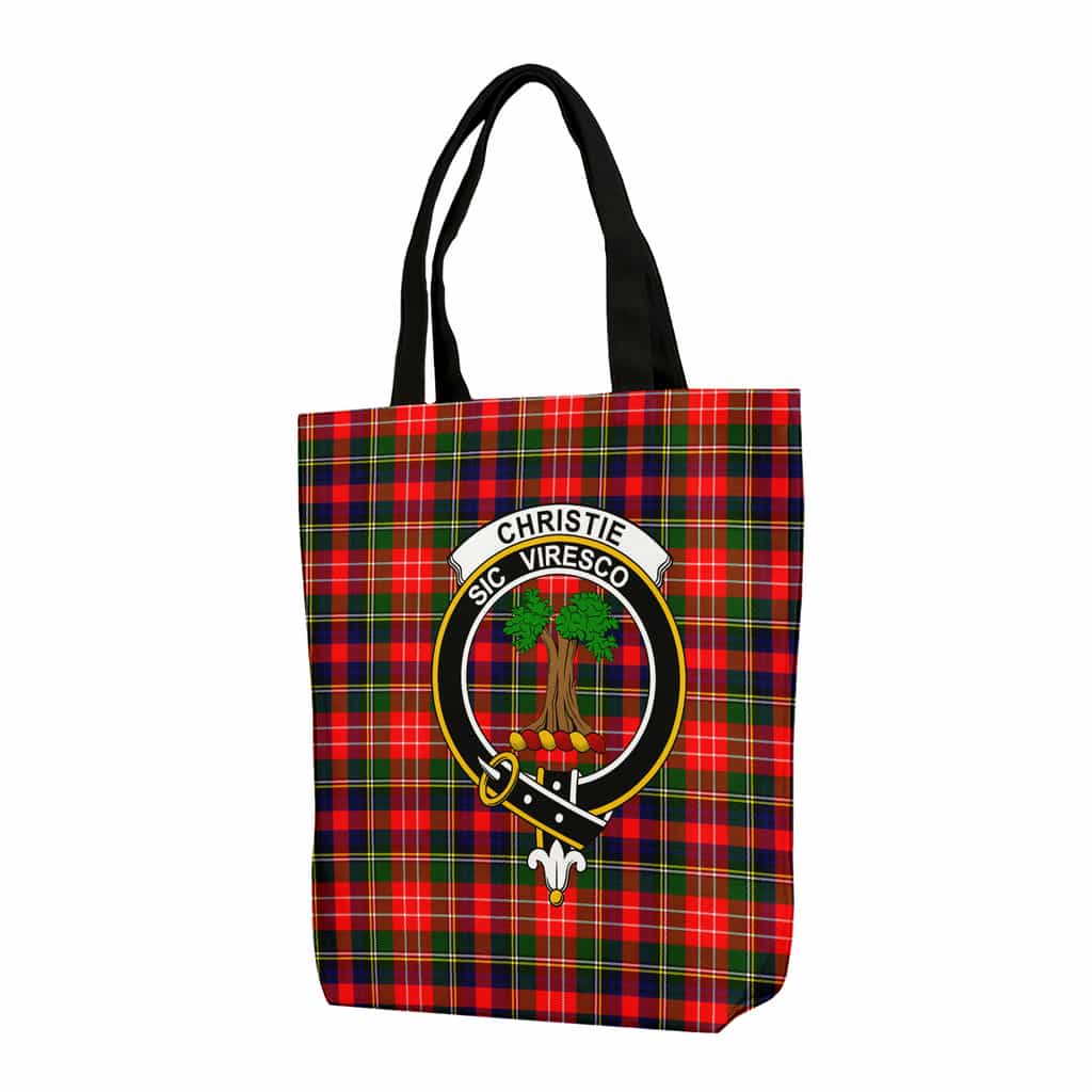 Scottish Christie Clan Crest Tartan Canvas Bag With Shoulder Strap ...