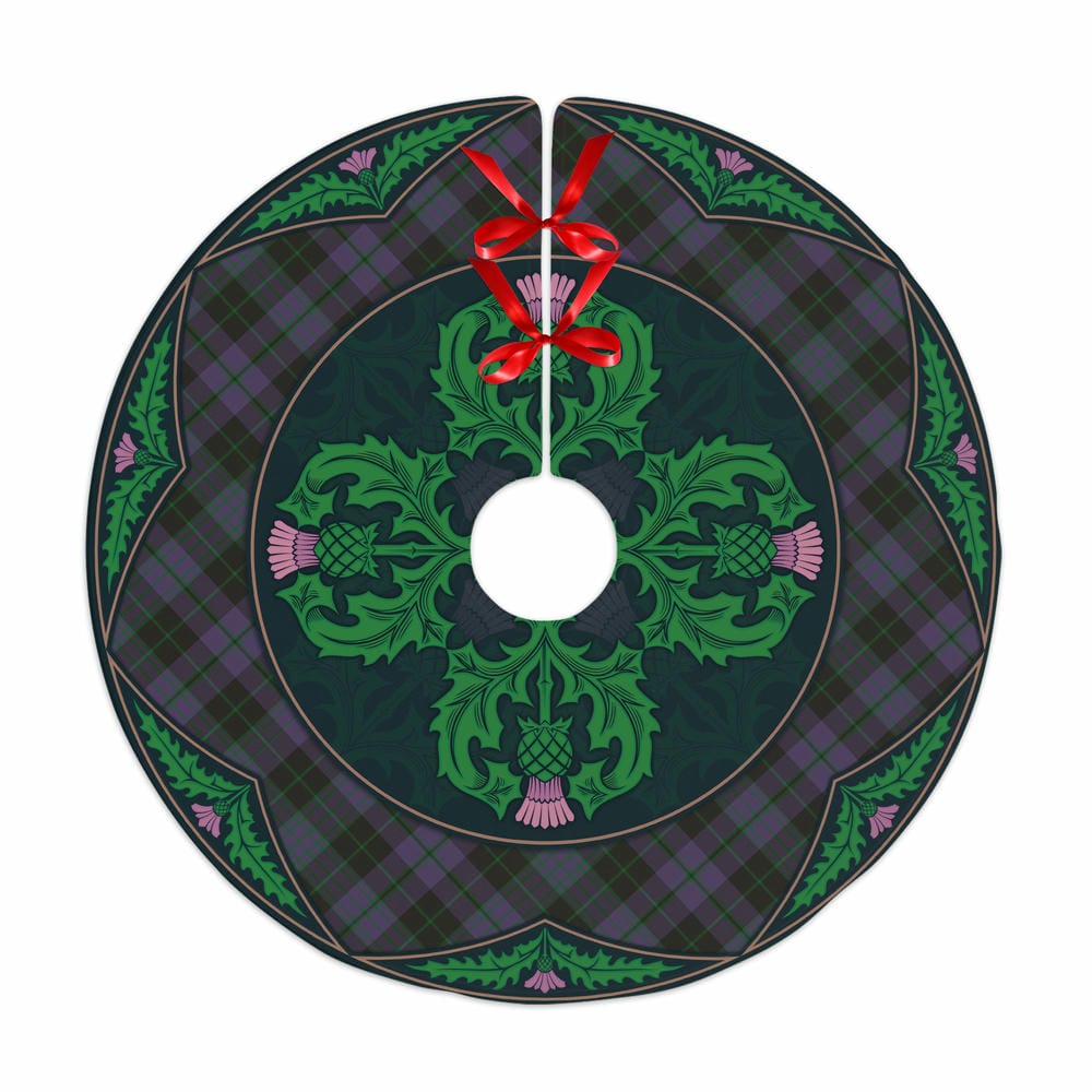 Scottish Clergy Green Clan Tartan Christmas Tree Skirt Old Scottish Th ...