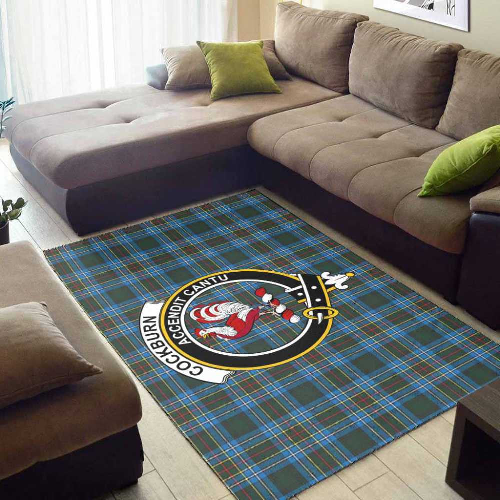Scottish Cockburn Clan Crest Tartan Area Rug – Tartan Plaid