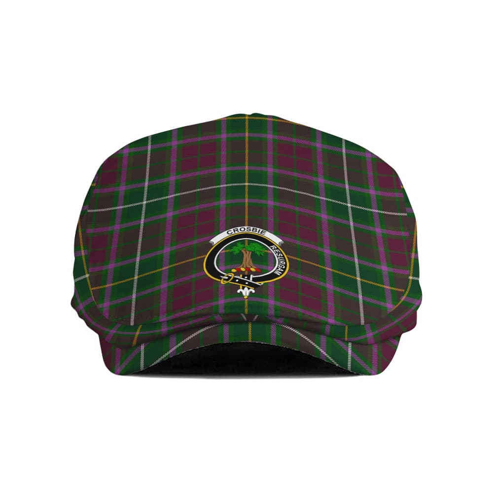 Scottish Crosbie Clan Badge Tartan Flat Cap | Tartanplaid.co – Tartan Plaid