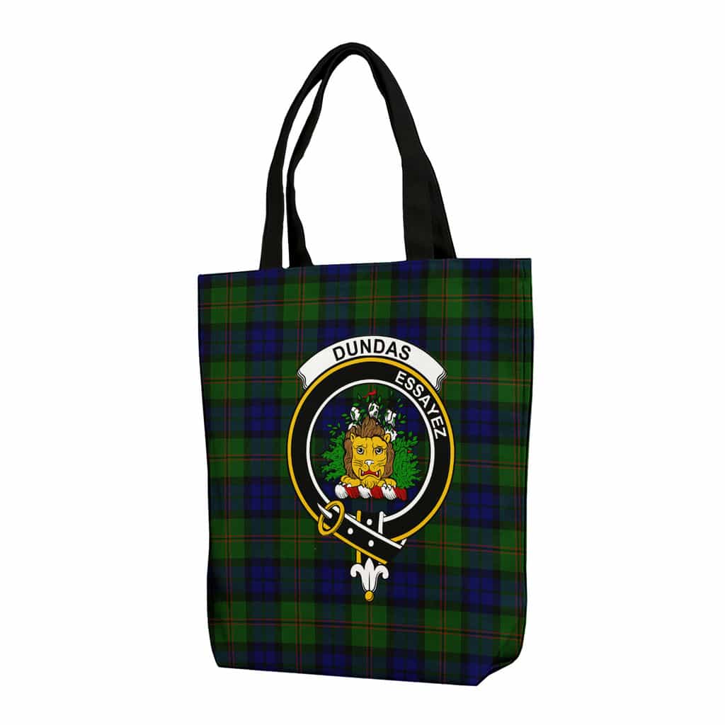 Scottish Dundas Clan Crest Tartan Canvas Bag With Shoulder Strap ...