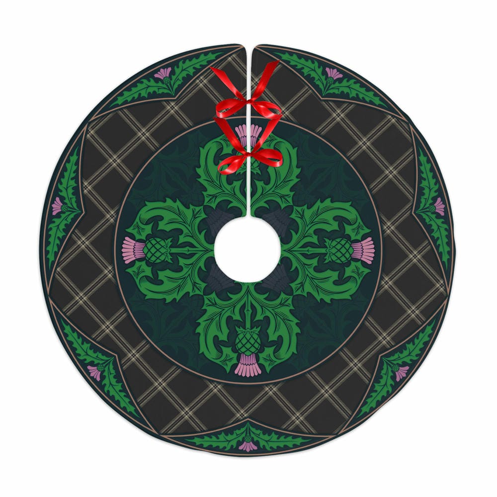 Scottish Eternity Clan Tartan Christmas Tree Skirt Old Scottish Thistl ...