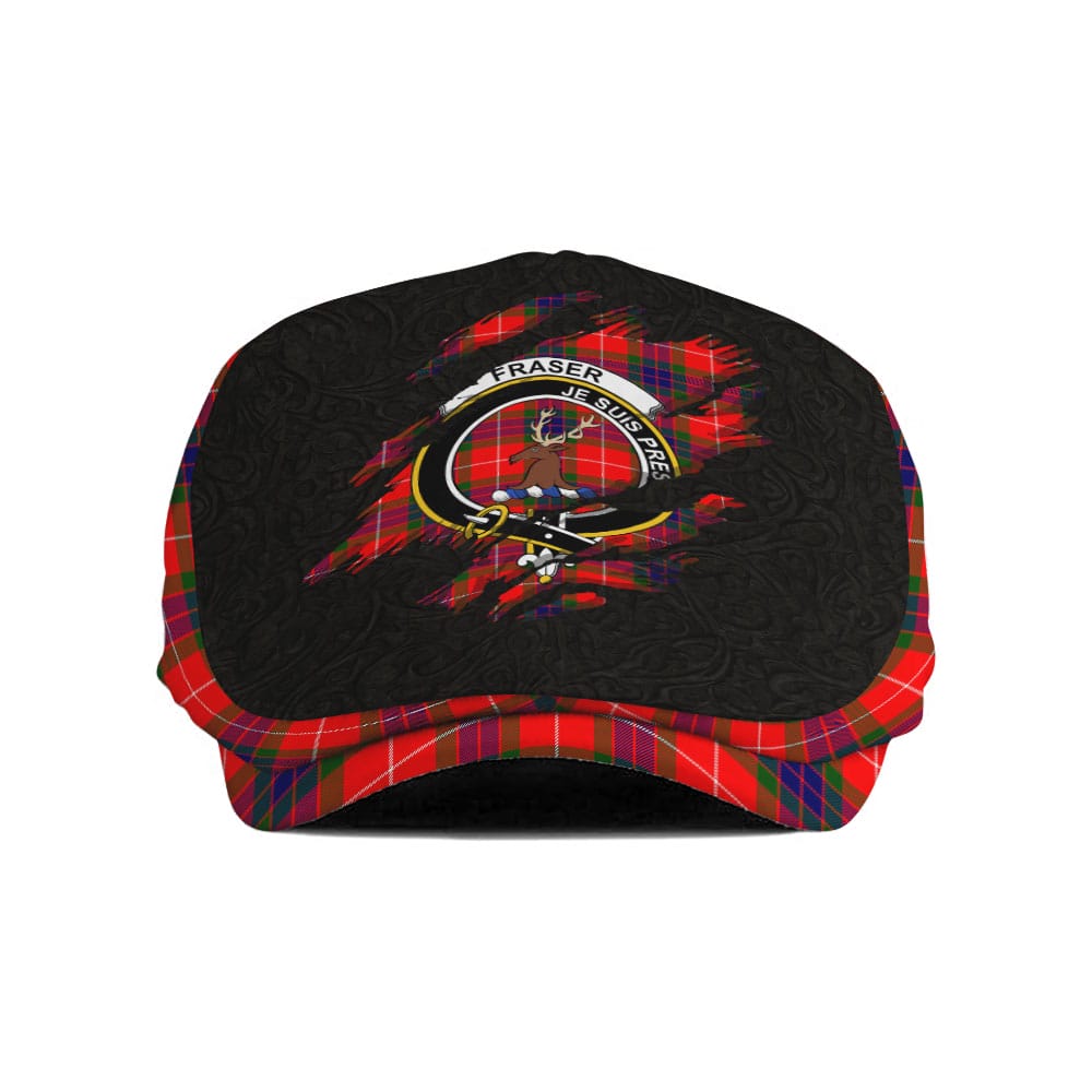 Scottish Fraser (of Lovat) Clan Crest Tartan Flat Cap - Scratch Style ...