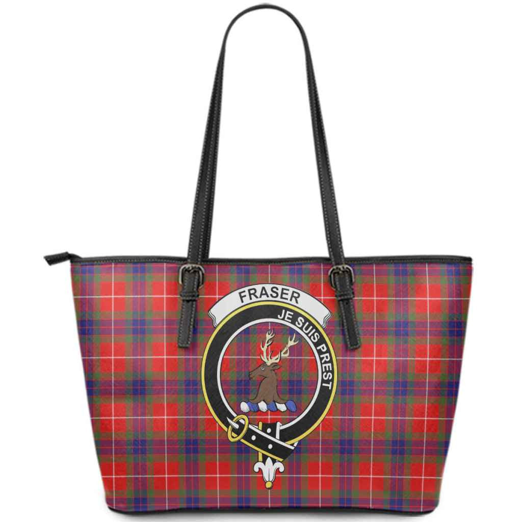 Scottish Fraser (of Lovat) Clan Crest Tartan Leather Tote – Tartan Plaid