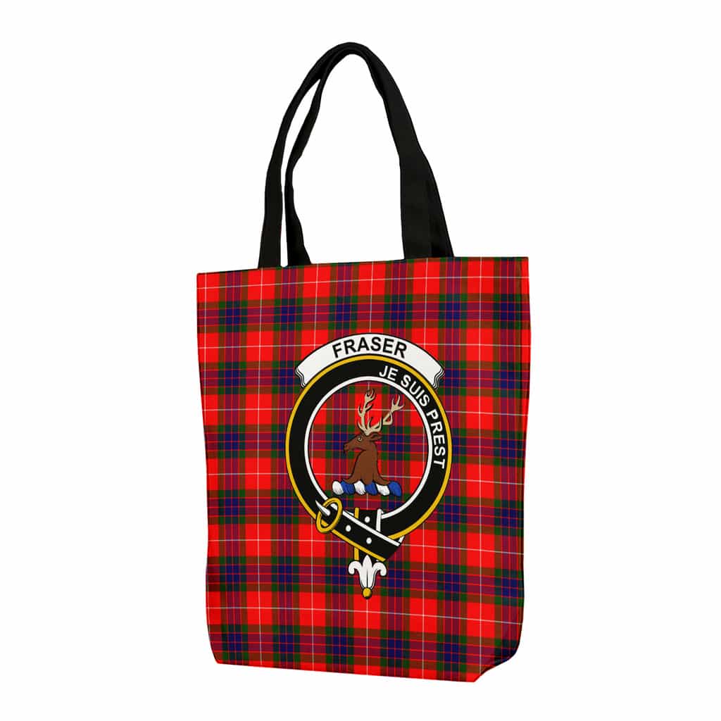 Scottish Fraser Clan Crest Tartan Canvas Bag With Shoulder Strap ...