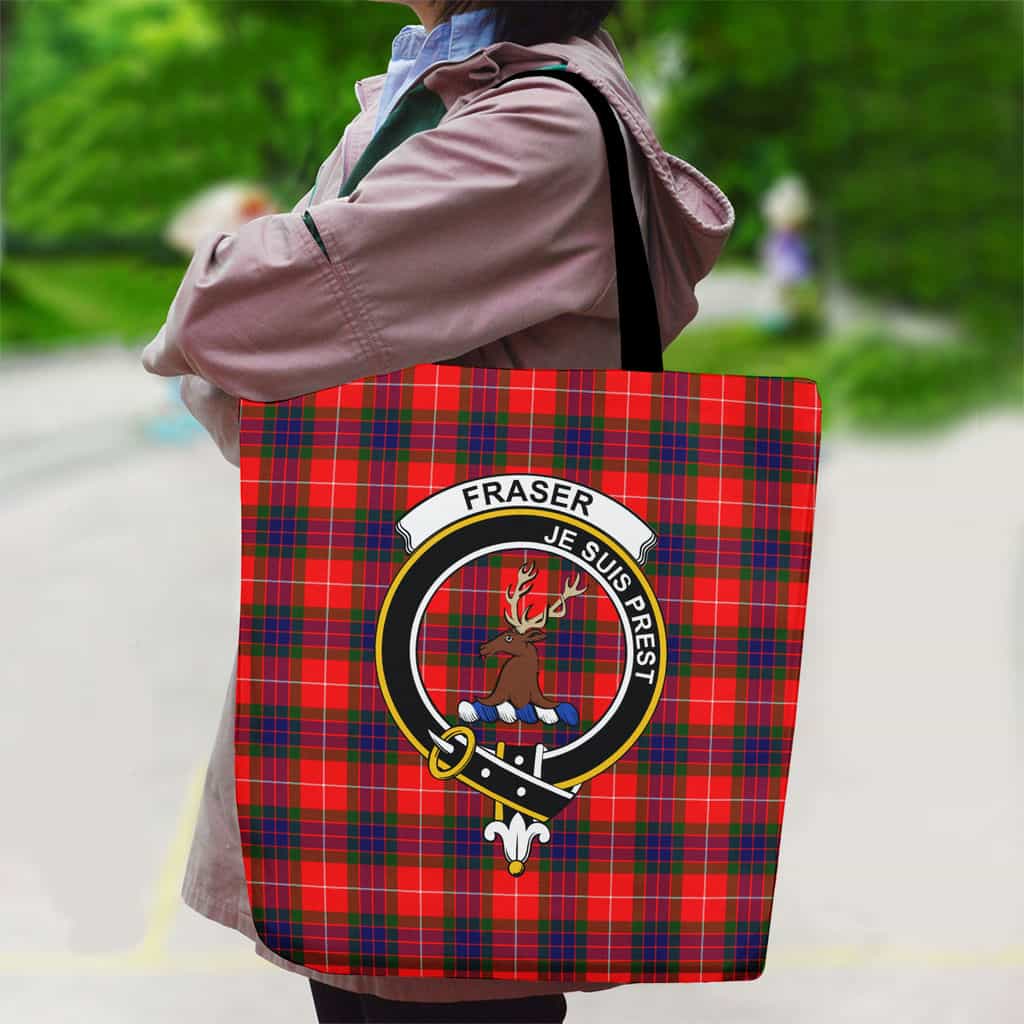 Scottish Fraser Clan Crest Tartan Canvas Bag With Shoulder Strap ...