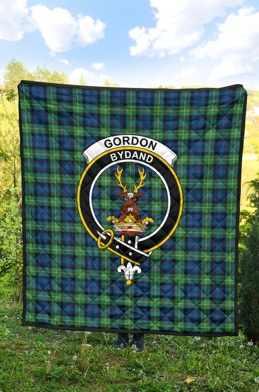 Scottish Gordon Ancient Clan Crest Tartan Quilt – Tartan Plaid