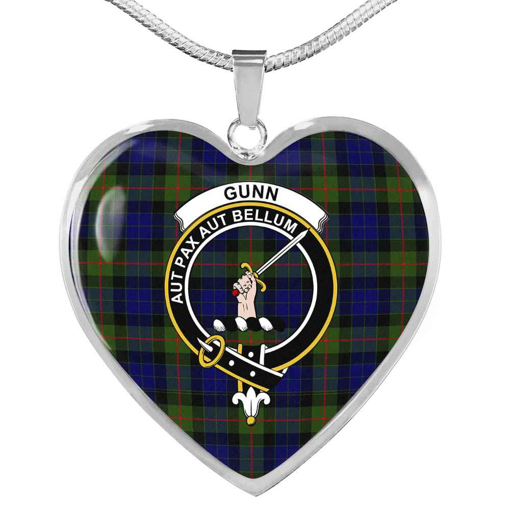 Scottish Gunn Clan Crest Tartan Necklace Heart – Tartan Plaid
