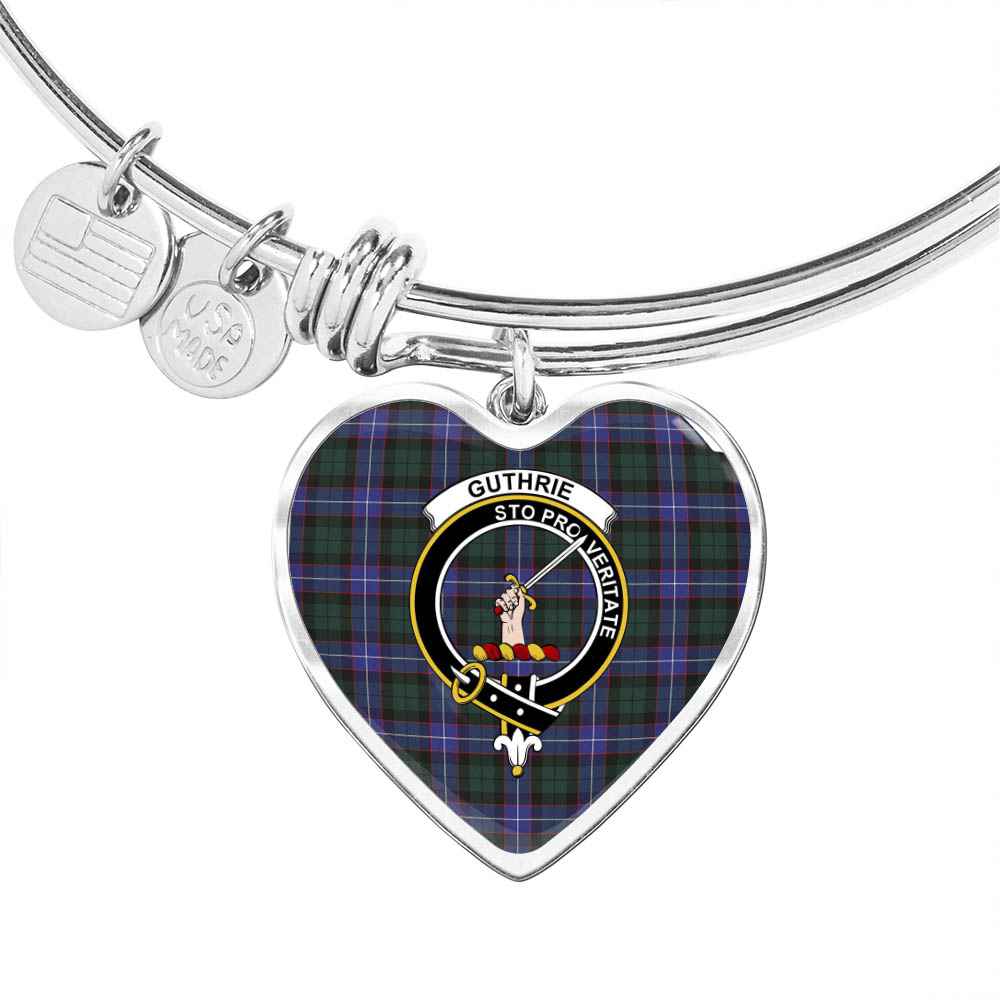 Scottish Guthrie Clan Crest Tartan Bangle Heart – Tartan Plaid