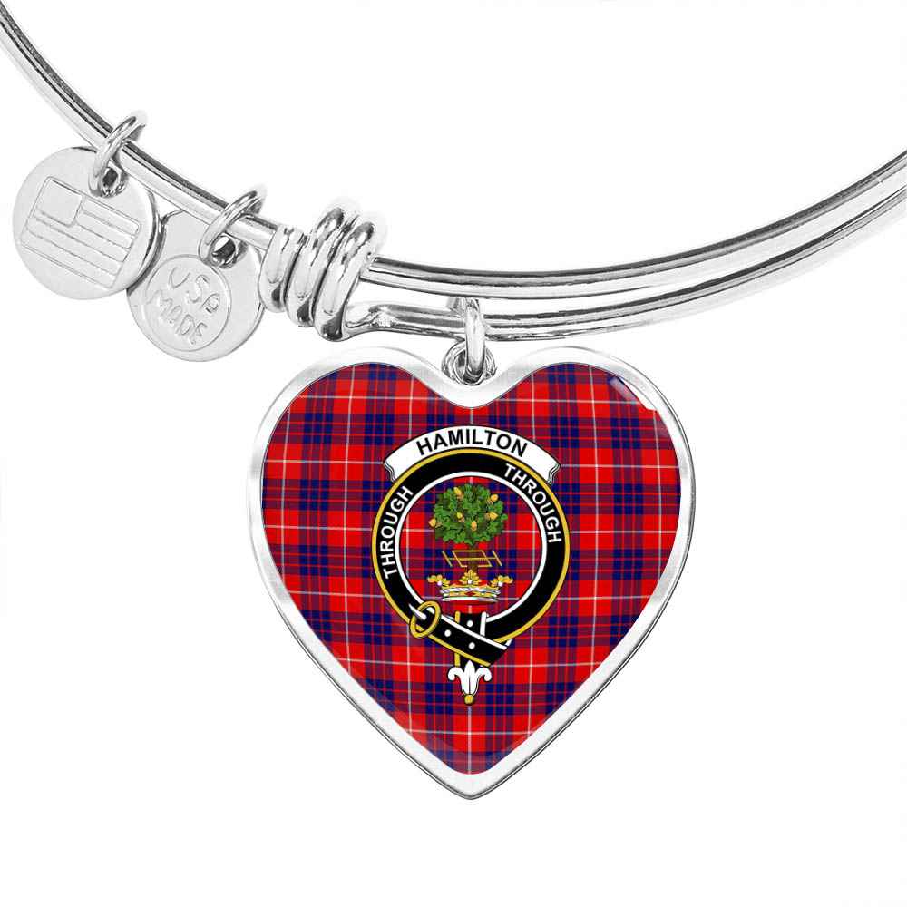 Scottish Hamilton Clan Crest Tartan Bangle Heart – Tartan Plaid