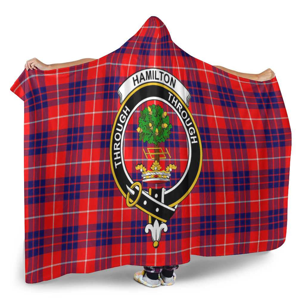 Scottish Hamilton Clan Crest Tartan Hooded Blanket – Tartan Plaid