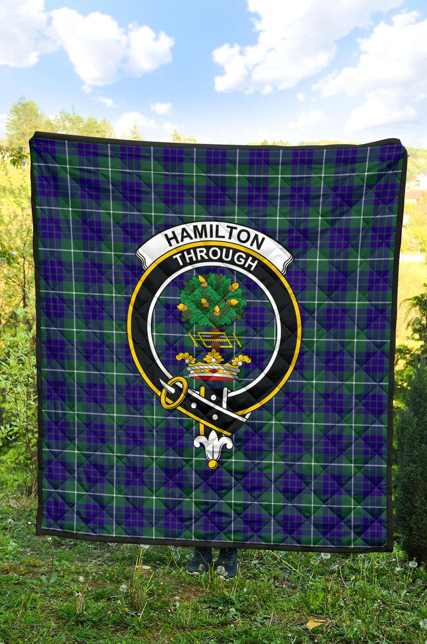 Scottish Hamilton Hunting Modern Clan Crest Tartan Quilt – Tartan Plaid