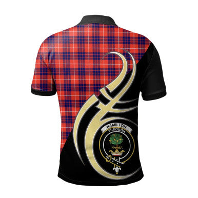 Scottish Hamilton Modern Clan Crest Tartan Polo Shirt Believe in Me ...