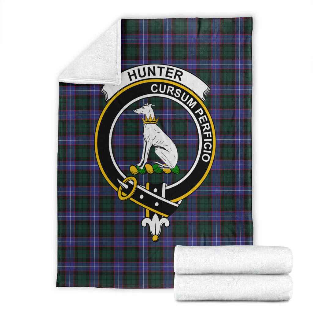 Scottish Hunter Clan Badge Tartan Blanket | Tartanplaid.co – Tartan Plaid