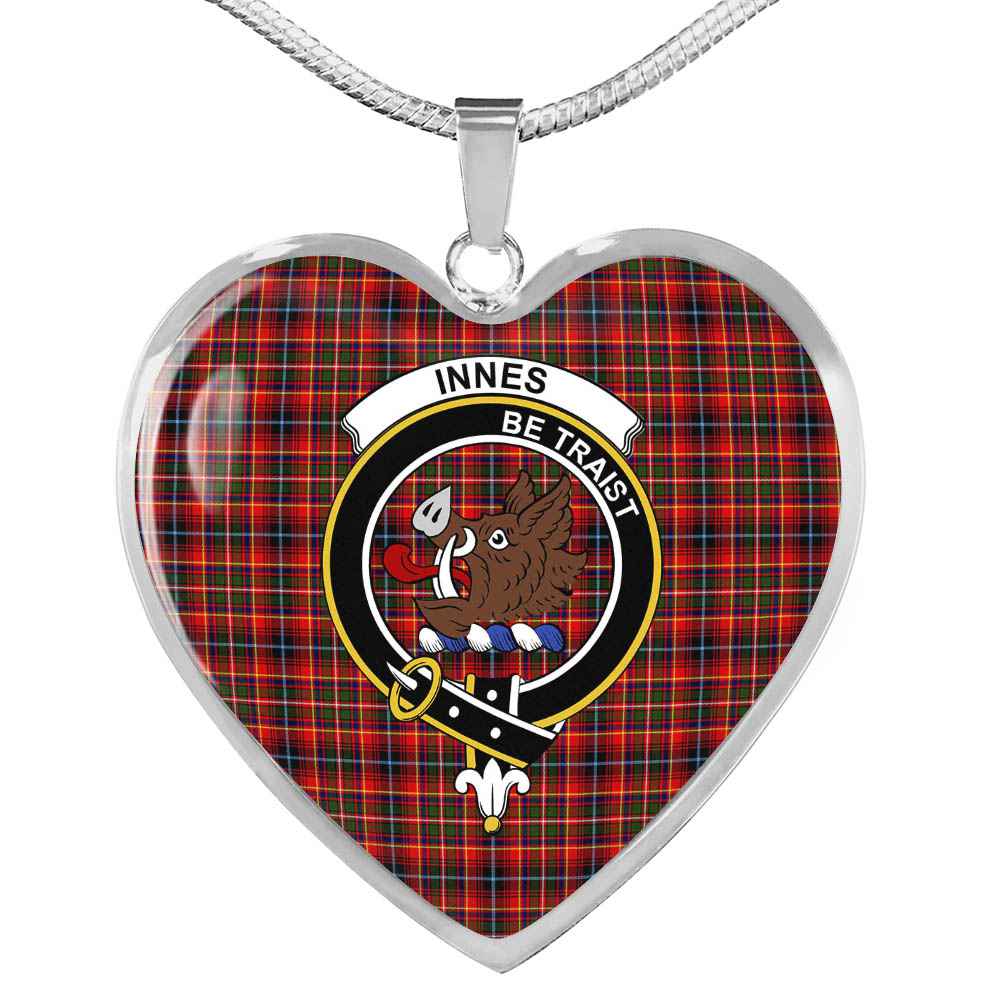 Scottish Innes Clan Crest Tartan Necklace Heart – Tartan Plaid