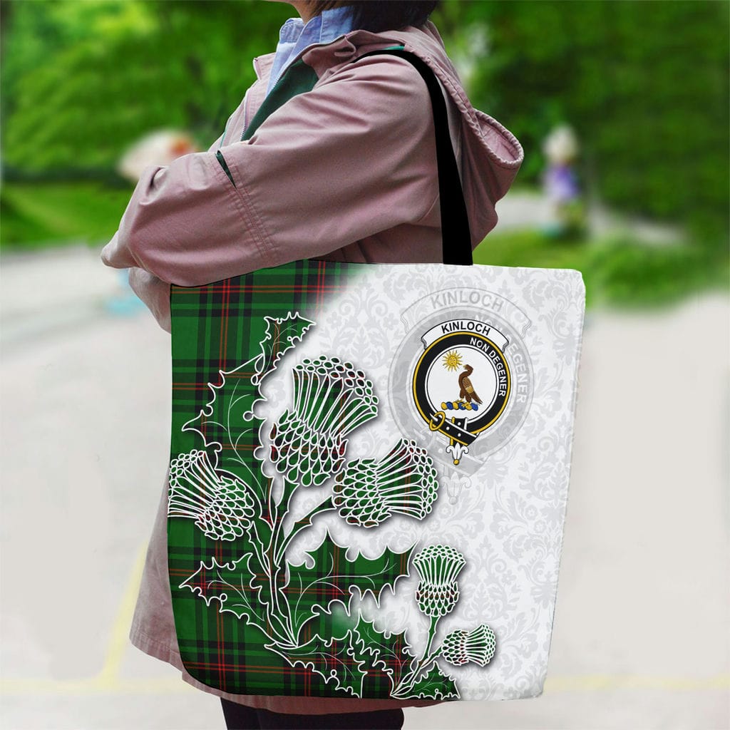 Scottish Kinloch Clan Crest Tartan Canvas Bag With Shoulder Straps - T ...