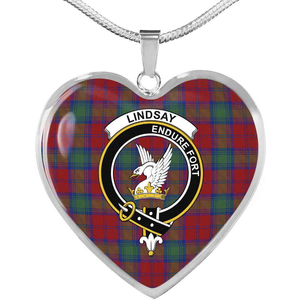 Scottish Lindsay Clan Crest Tartan Necklace Heart – Tartan Plaid