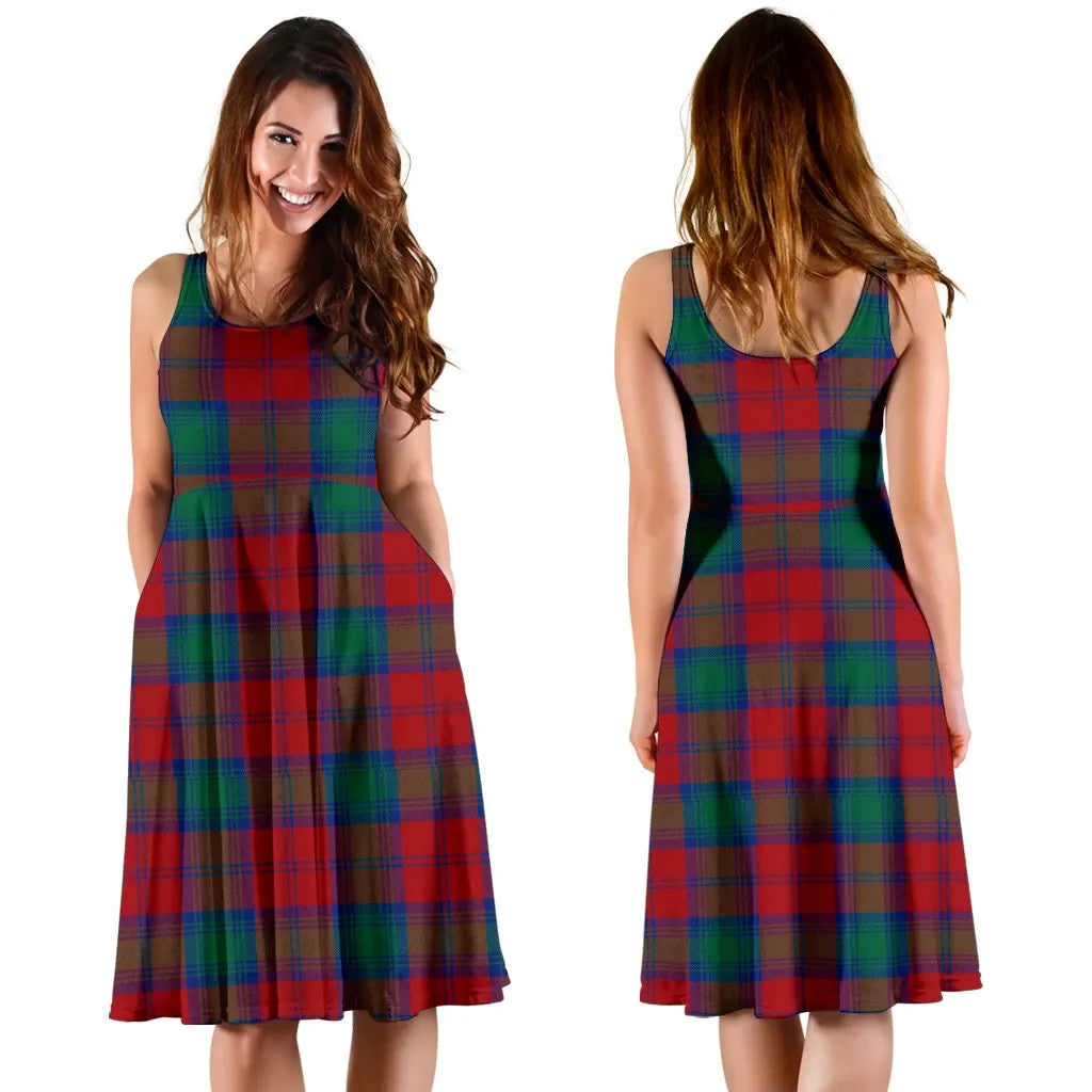 Scottish Lindsay Modern Clan Tartan Women Midi Dress – Tartan Plaid
