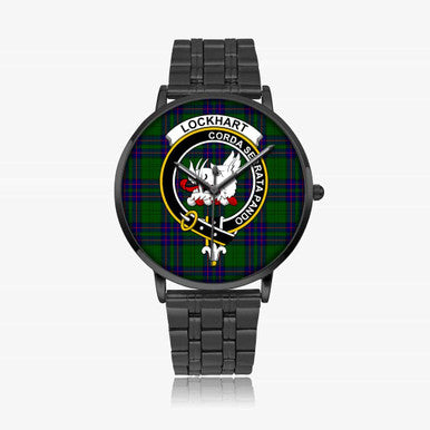 Scottish Lockhart Clan Crest Tartan Instafamous Steel Quartz Watches ...